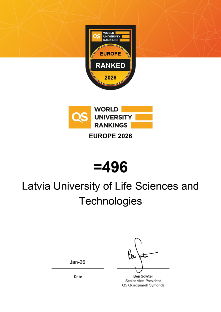 Latvia University of Life Sciences and Technologies among Europe’s TOP ...